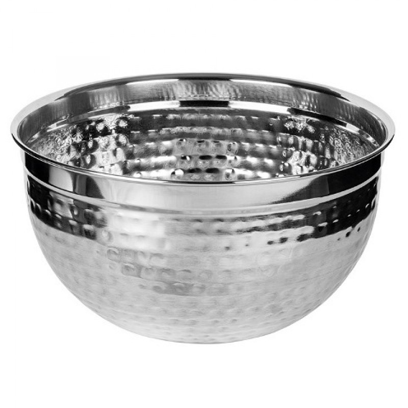 Saladier en inox martelé Tambour Ø 25.5 cm 500 cl