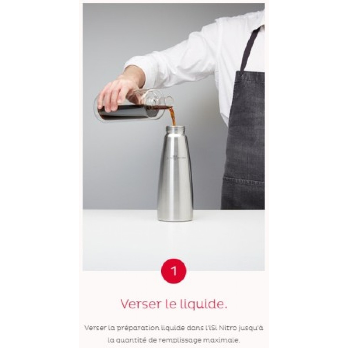 Siphon Isi Nitro Whip 100 cl café, thé et cocktail