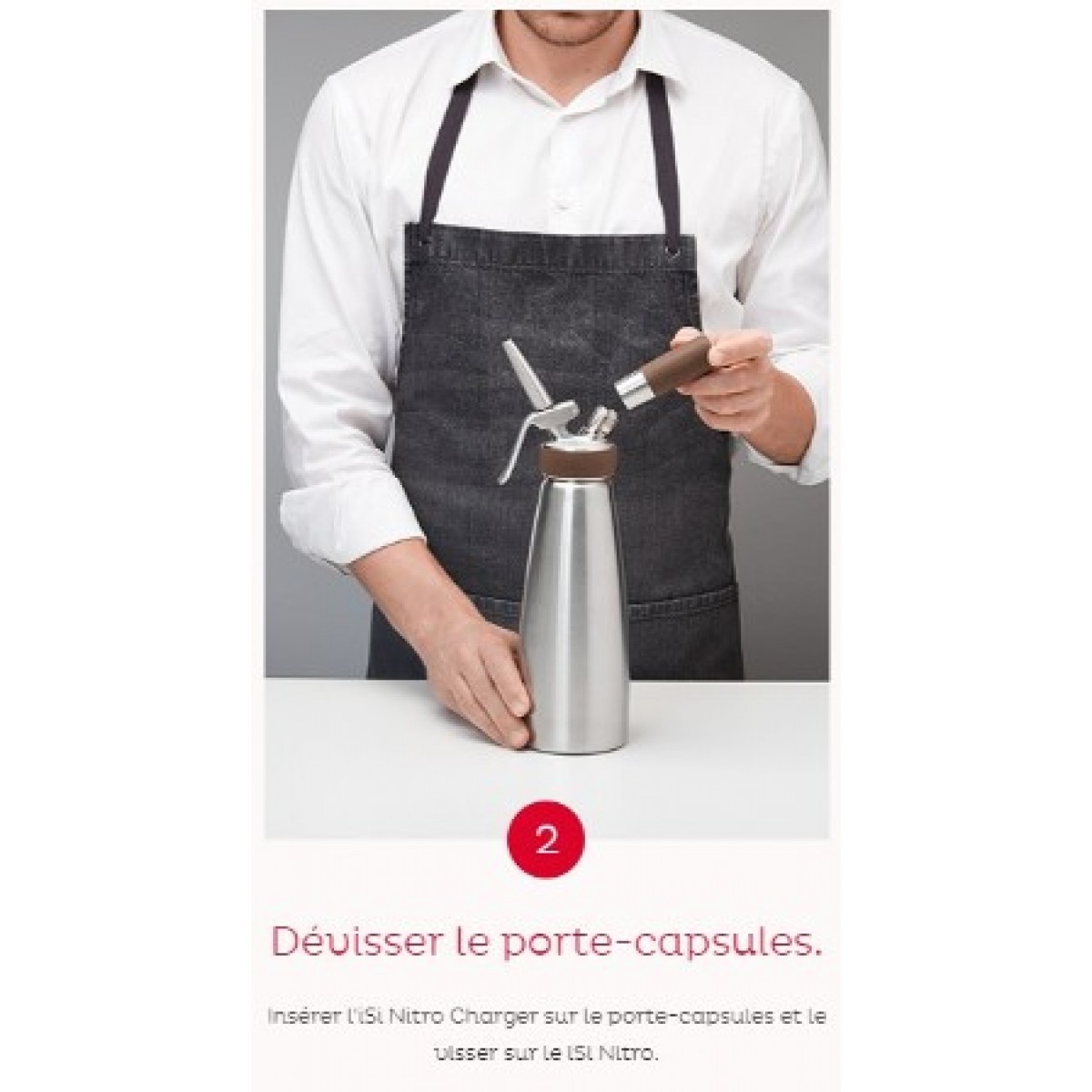 Siphon Isi Nitro Whip 100 cl café, thé et cocktail