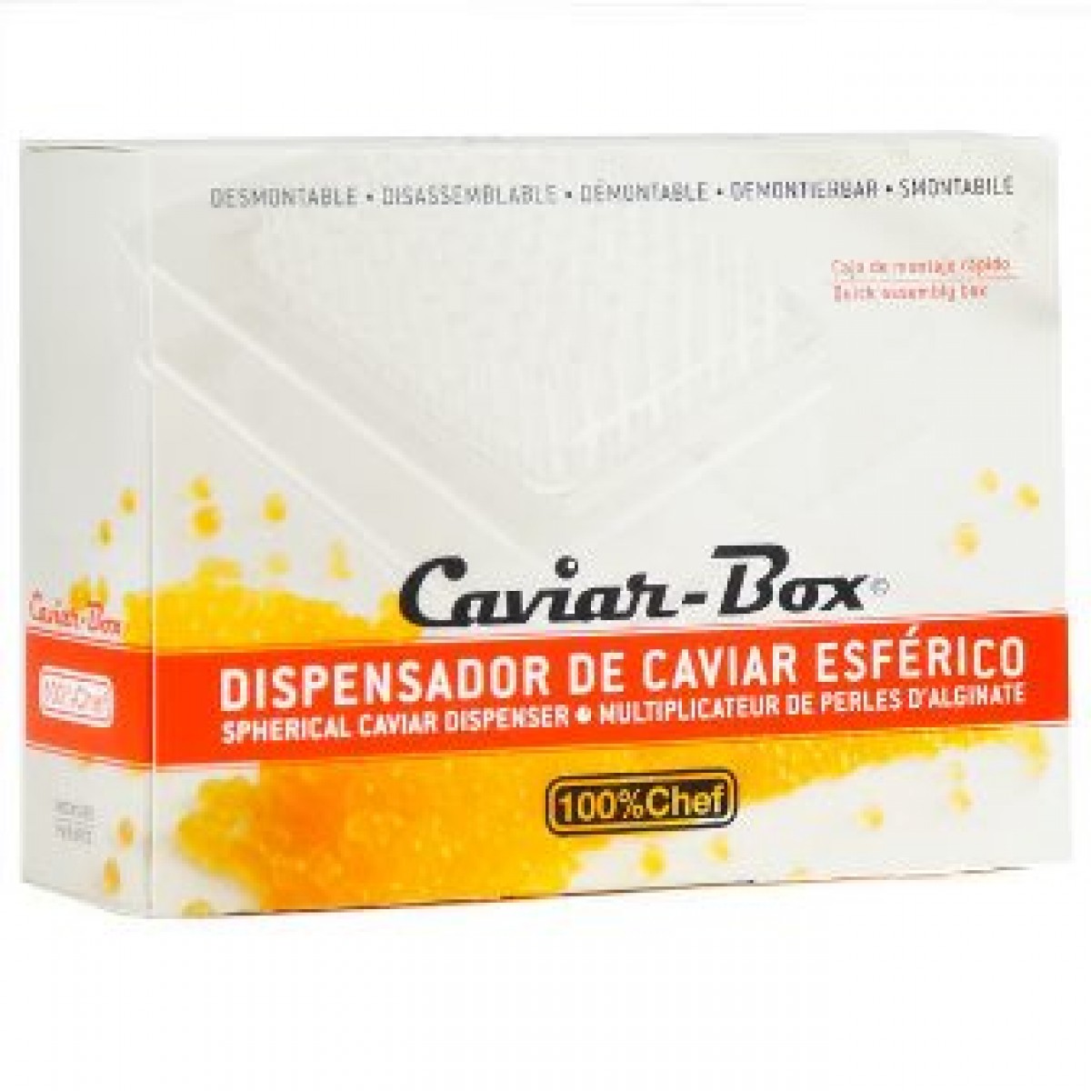 Caviar Box 100%Chef pour 96 perles d'alginate en 1 fois