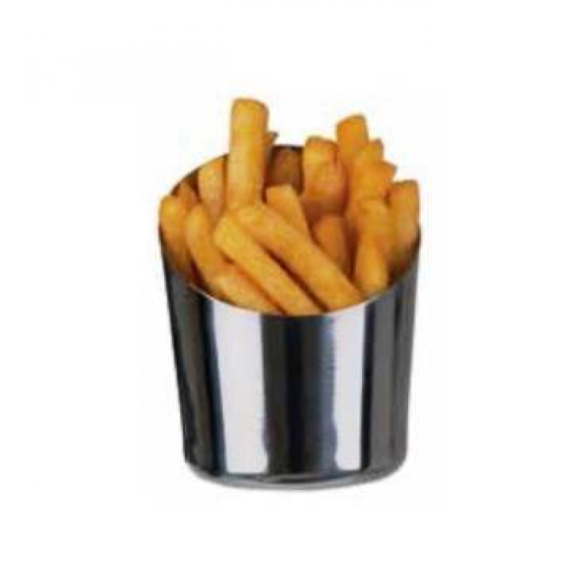 Pot à frites en acier inoxydable bizeauté Ø 85 mm x 12